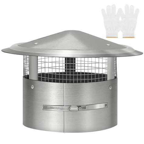 Bootuu 6 Inch Round Chimney Cap 6 Inch Tapered Top Chimney Cap With