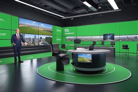 Premium Photo Dynamic Virtual News Environment Realtime Integration