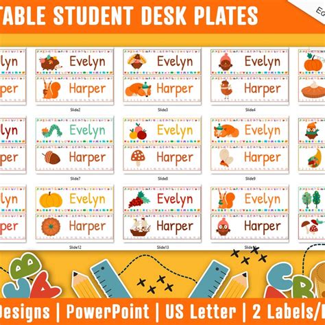 Fall Themed Cubby Tags Etsy