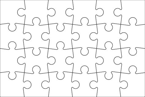 Premium Vector Puzzle Template Laser Cut Grid With Details Jigsaw