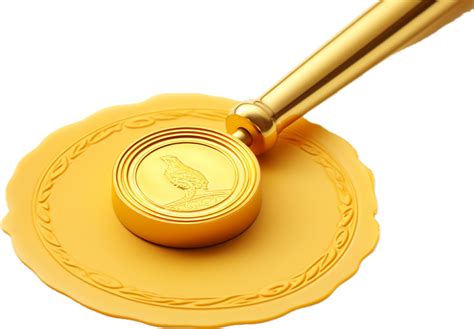 Ai Generated Gold Wax Seal Png 35459971 Png