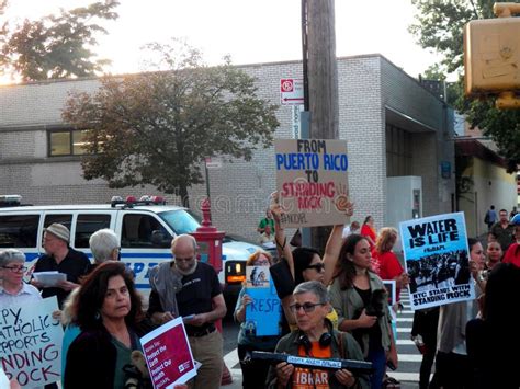 No Dakota Access Pipeline Protest Bronx Ny Editorial Stock Image