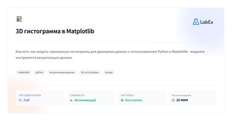 3d гистограмма визуализация двумерных данных в Python Labex