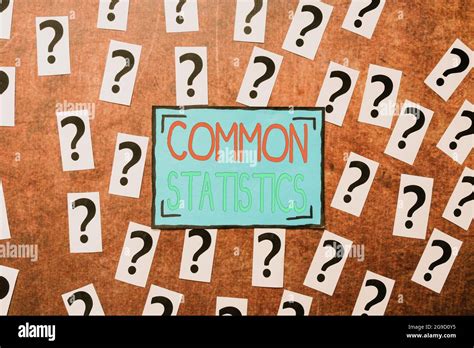 Hand Writing Sign Common Statistics Word For Deals With Collection