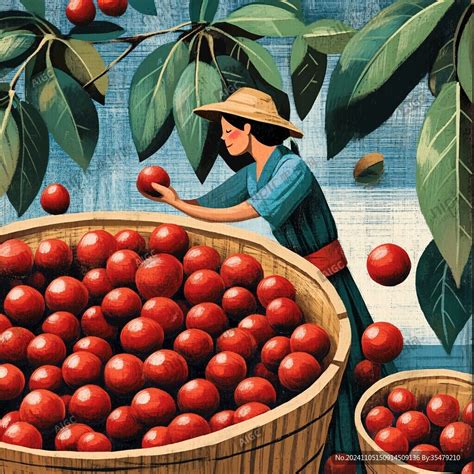 Ai创作图打红枣插画 车厘子采摘园插画 采摘樱桃插画 红枣林插画 山楂包装插画 红枣国潮插画 荔大冬枣包装插画 红枣沙枣包装插画 车厘子包装插画 桂圆包装插画 贵妃枣包装插画 红枣包装插画系列