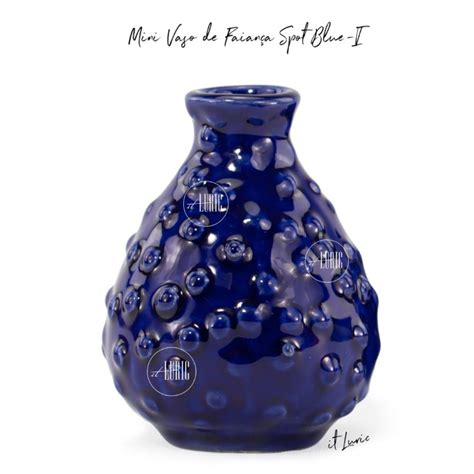 Mini Vaso De Faiança Spot Blue I It Luric