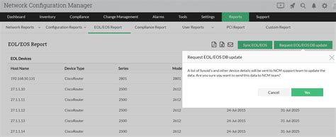 Eoleos Reports Network Configuration Manager