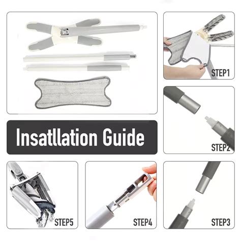 Ready Stock ️x Shape Lazy Mop Hand Free Self Twisting Flat Mop With