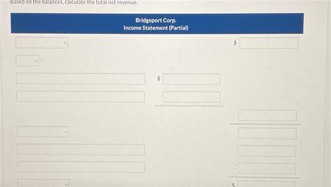 Based On The Balances Calculate The Total Net Chegg Com