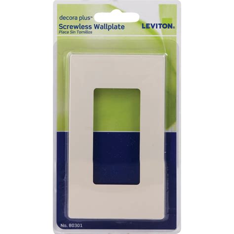 Leviton Decora Plus 1 Gang Poly Carbonate Screwless Decorator Wall