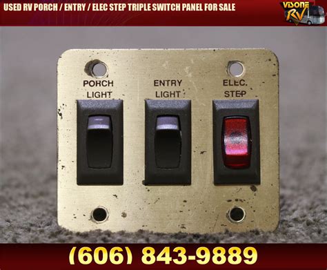 RV Components USED RV PORCH ENTRY ELEC STEP TRIPLE SWITCH PANEL FOR