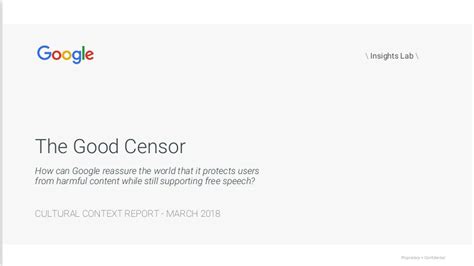 The Good Censor Google Insights Labs PLEASE SHARE THIS