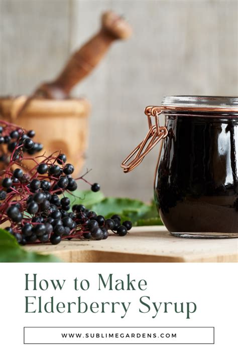 How To Make Elderberry Syrup Sublime Gardens