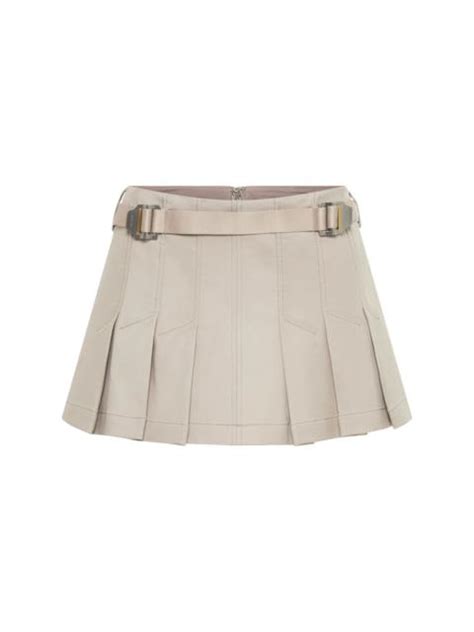 Dion Lee Safety Slider Pleated Miniskirt REVERSIBLE