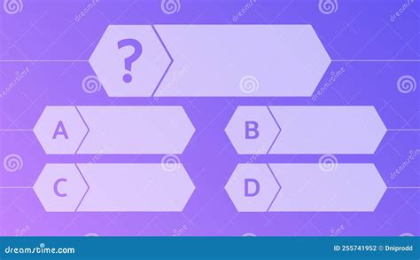 Multiple Choice Quiz Template Stock Vector Illustration Of Number