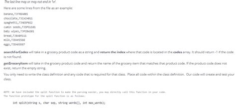 Solved Create A Class Named GroceryList Which Will Hold A Chegg
