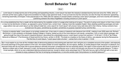 Smooth Scroll Polyfill Test Codesandbox