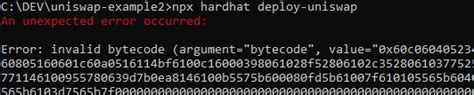 Npx Uniswap V Deploy Hardhat Plugin Fails Uniswap V Deploy Plugin