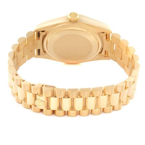 Rolex President Day Date Yellow Gold Champagne Dial Mens Watch 18038