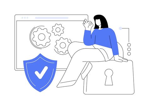 Абстрактная концептуальная векторная иллюстрация защиты данных