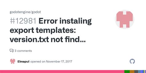 Error Instaling Export Templates Versiontxt Not Find Inside The