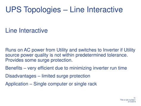 PPT UPS Topologies And Multi Module Configurations PowerPoint Presentation ID