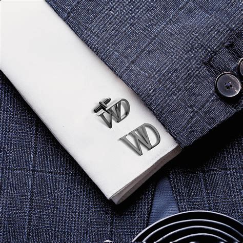 Personalized Overlapping Letter Cufflink Set Of 2 Clothes Accessories
