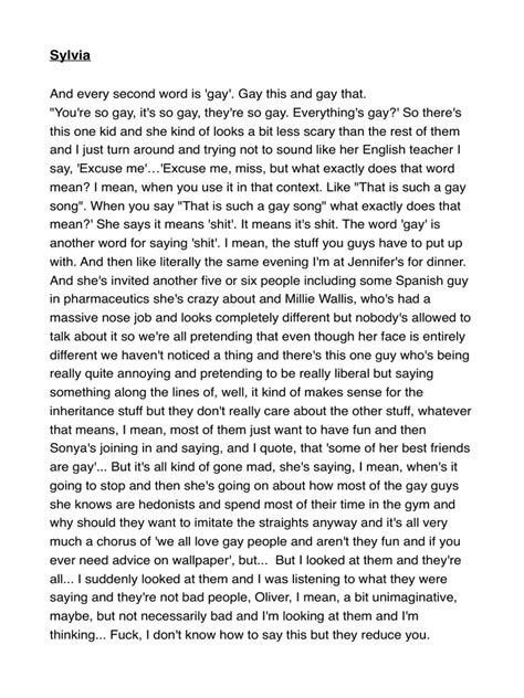 Sylvia Monologue Pdf