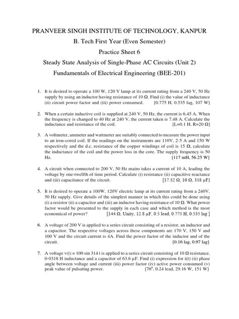 practice sheet 6 download free pdf inductor series and parallel
