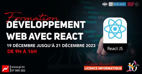 Formation en Développement Web avec REACT Université Privée Polytechnique Internationale