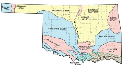 Major Geologic Provinces Of Oklahoma From Johnson 2008 Download