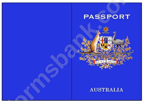 Australian Passport Template Printable Pdf Download