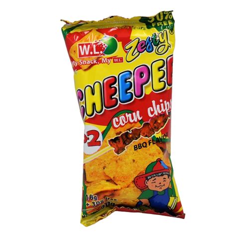 Wl World Class Foods Cheepee Corn Chips Bbq Flavor 12 Pieces X 8 Gr