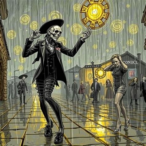 Horriblepunk 💀 Dancing 👯 In Rain 🌧️ Hr Giger Van Gogh Pablo Picasso