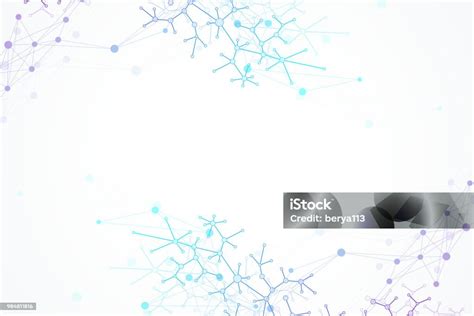 과학적인 화학 패턴입니다 구조 분자 Dna 개념으로 연구 과학 및 기술 배경 통신 합니다 디자인에 대 한 의료 과학 배경 막입니다 벡터 일러스트 레이 션 Dna에 대한 스톡
