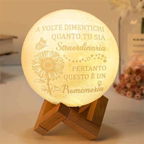 Vetbuosa Regalo Donna Compleanno Inspiranti 3D Incisione Lampada Luna