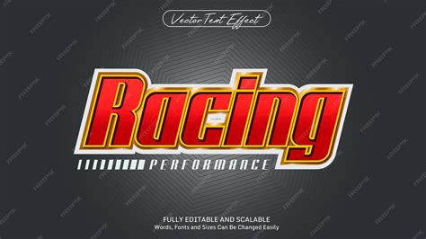 Premium Vector Vintage Or Retro Racing Team Editable Text Effect