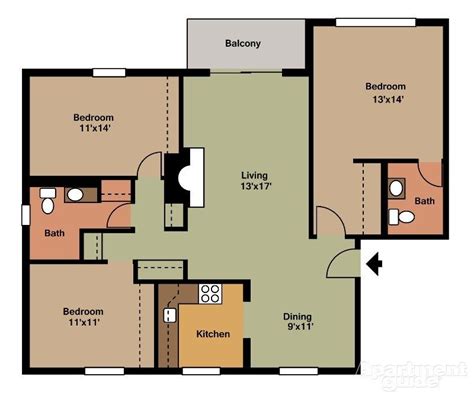 3 Bedroom Floor Plan Tasarım Evler