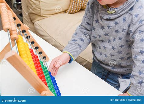 Abacus To Learn How To Count Numbers Based On Decimal Or Base Te Stock
