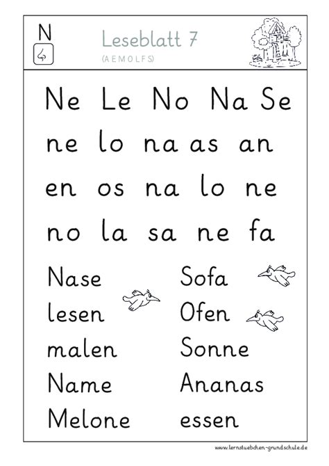 erste Leseblätter 2 pdf Lernstübchen