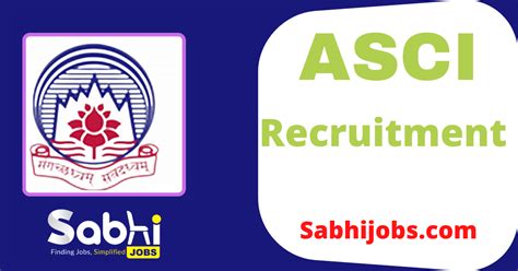 Asci Recruitment 2025 Latest Jobs Online Form