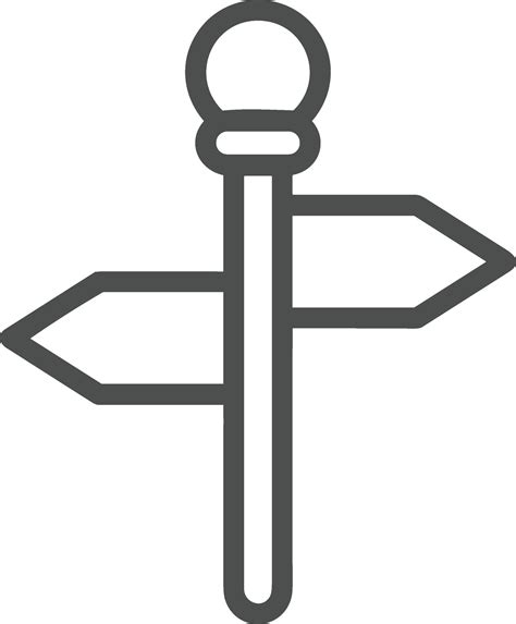 Señalizar Dirección Icono Símbolo Vector Imagen Ilustración De El