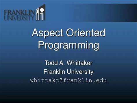 ppt aspect oriented programming powerpoint presentation free