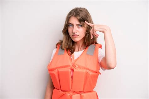 Premium Photo Young Girl With A Life Jacket Boat Concept