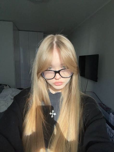 Blonde Girl With Glasses
