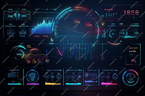 Premium Ai Image Futuristic Finance Digital Market Graph User Interface With Diagram