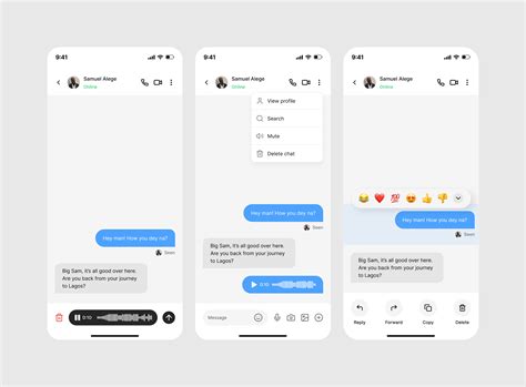 Mobile App Chat Ui Design Ui Ux By Samuel Alege On Dribbble
