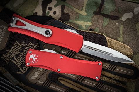 Microtech Hera Otf Automatic Knife Red 3 Dagger Stonewash 702 10rd