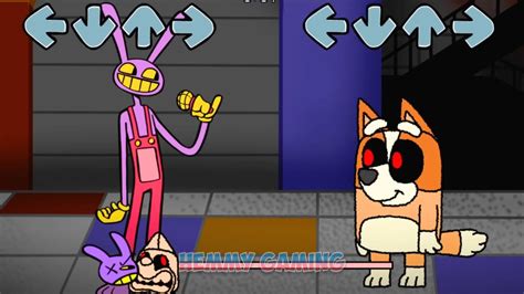 Fnf New Amazing Digital Circus V3 Vs Bluey Exe Bingo Pibby And Muffin
