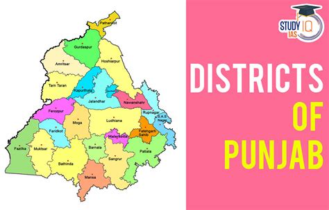 Districts Of Punjab Importance Map Name Area